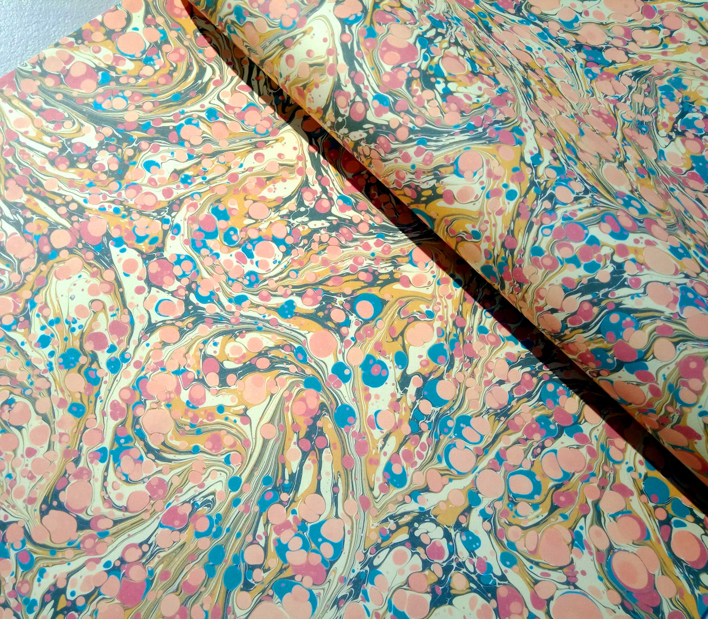 Endpaper- Printed Marbled Paper- Thick 100 GSM- FSC Certified and Acid ...