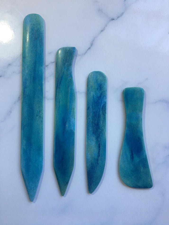 Genuine bone folder set- Set of 4 bone folders – Traditional BookBinding