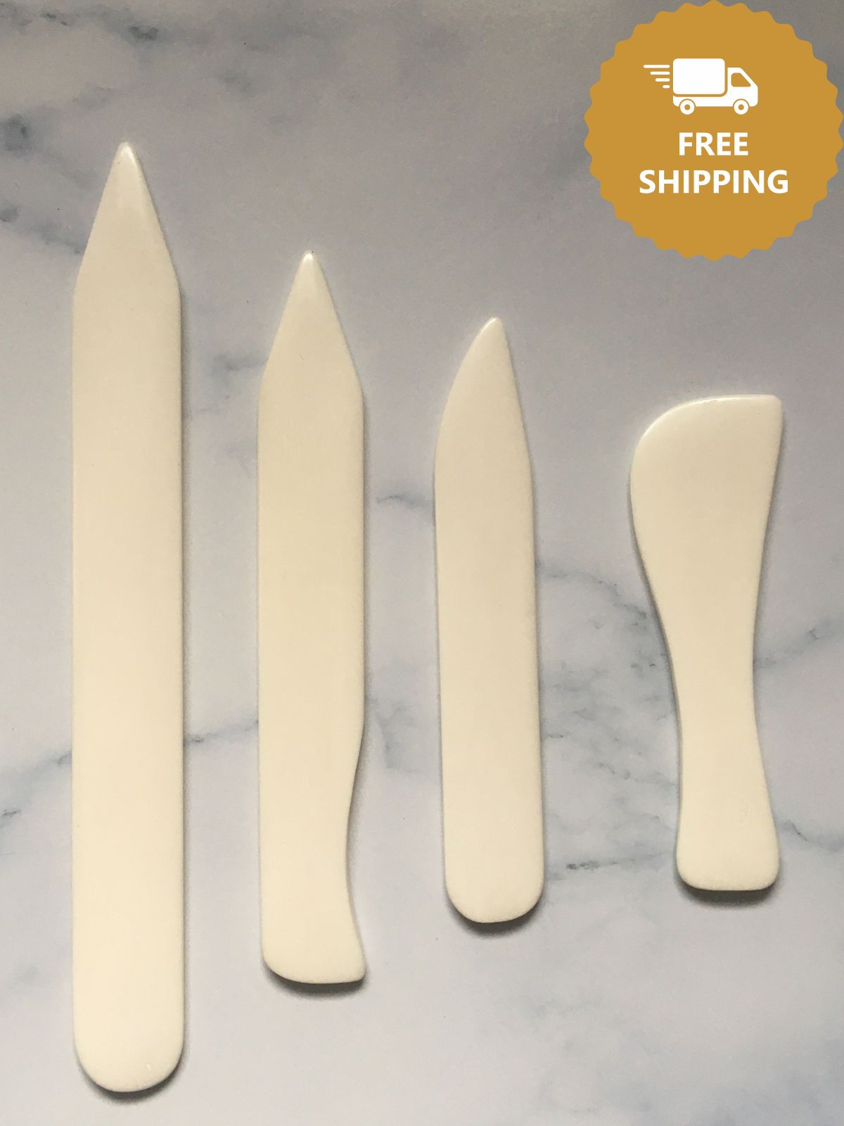 Genuine bone folder set- Set of 4 bone folders – Traditional BookBinding