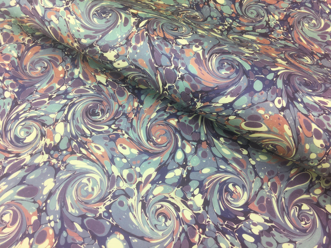 Endpaper- Printed Marbled Paper- Thick 100 GSM- FSC Certified and Acid ...